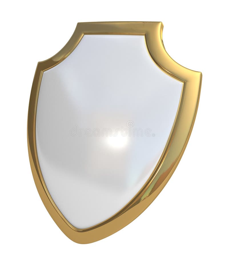 White shield stock illustration. Illustration of emblem - 6413151