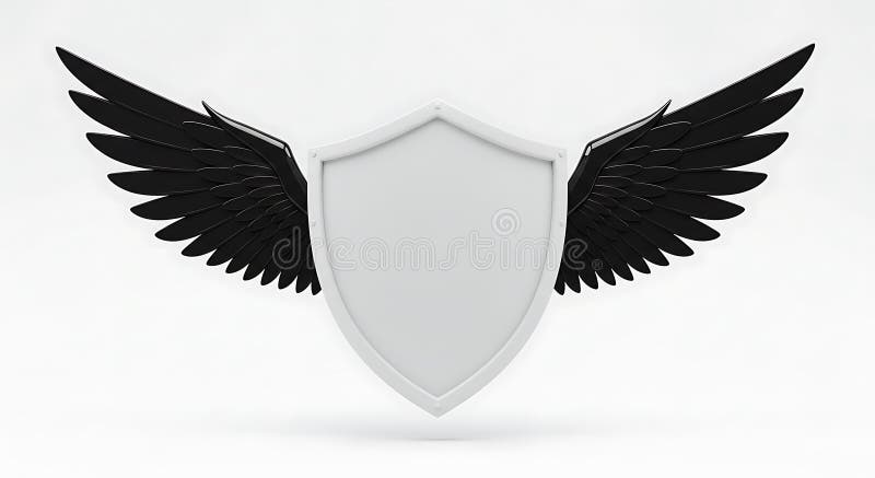 Winged Shield stock illustration. Illustration of heraldic - 367918407