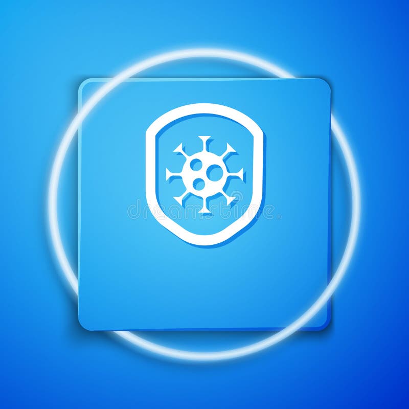 White Shield Protecting from Virus, Germs and Bacteria Icon Isolated on ...