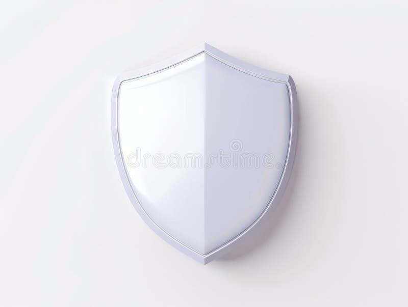 A White Shield on a White Wall Stock Illustration - Illustration of ...
