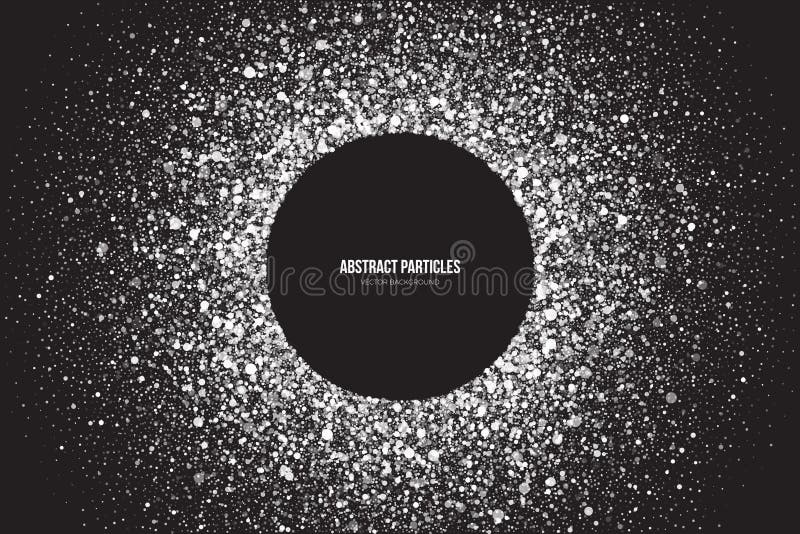 White Shimmer Glowing Round Particles Vector Background Stock Vector ...