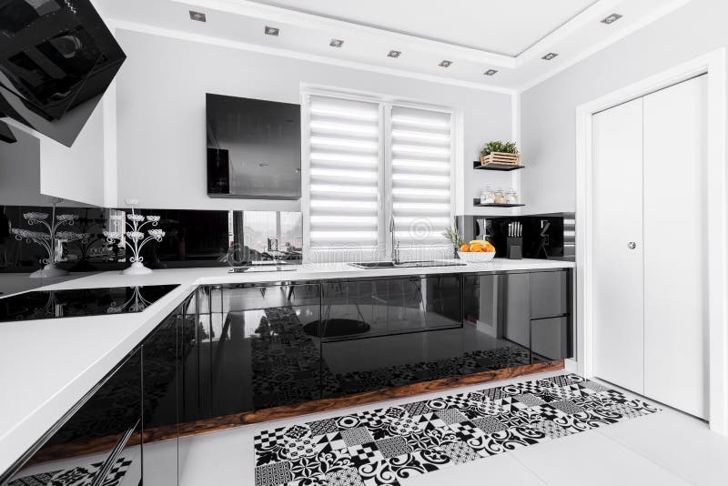 White Shining Moon in the Black Sky. Black Sky. Stock Image - Image of ...