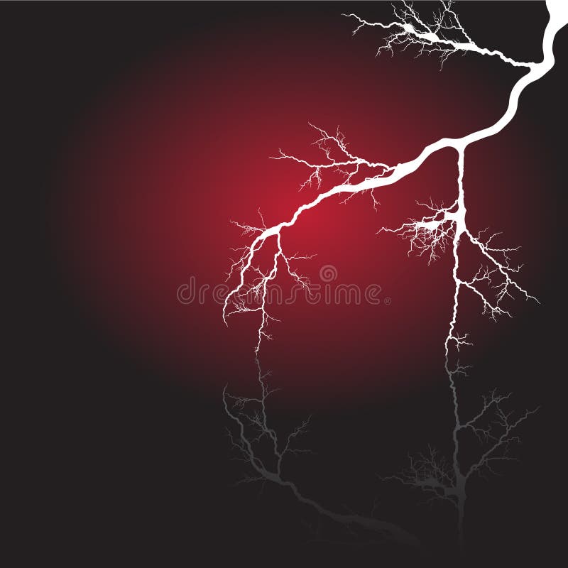 White Shining Lightning. Vector. Stock Illustration - Illustration of ...