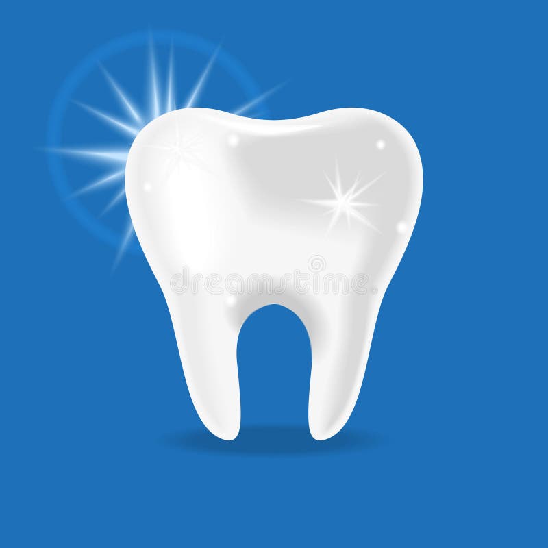 White shining tooth stock vector. Illustration of icon - 191661599