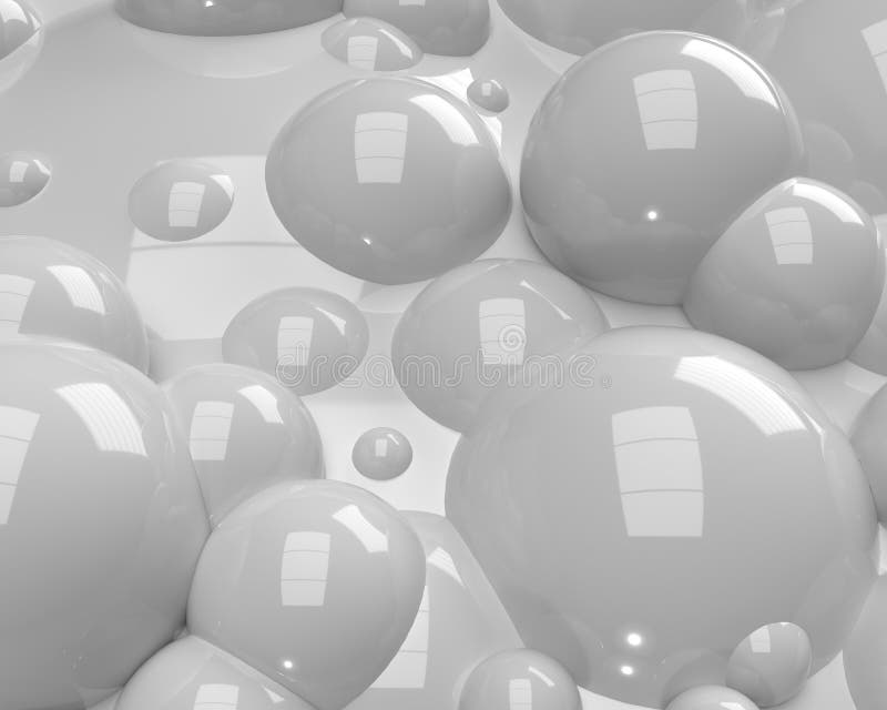 White Shiny Bubbles. Texture. 3d Illustration. Stock Illustration ...