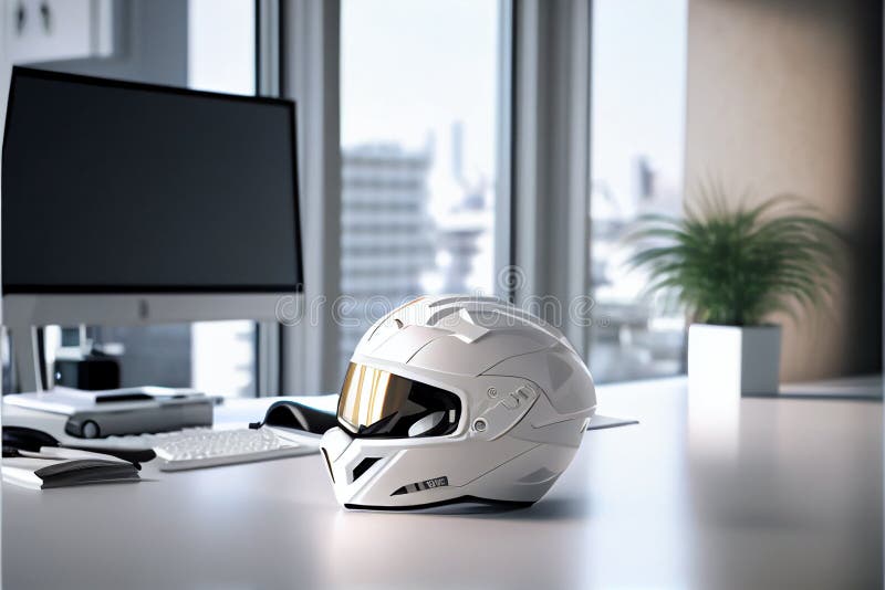 White, Shiny Motorcycle Helmet Stock Photo - Image of carbon, bikers ...