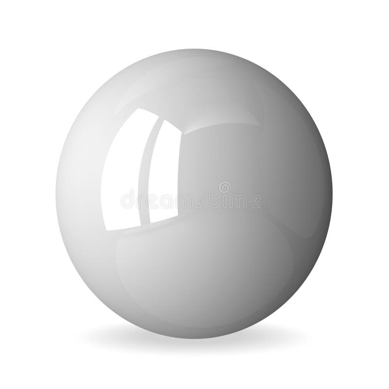 White shiny sphere stock illustration. Illustration of render - 48308038