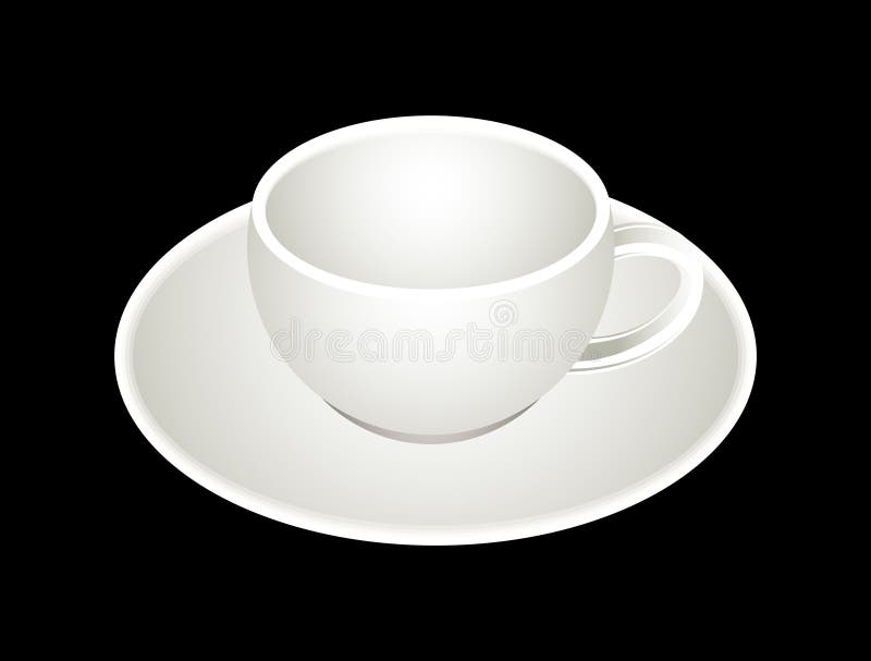 White shiny tea cup stock vector. Illustration of flavor - 18576108