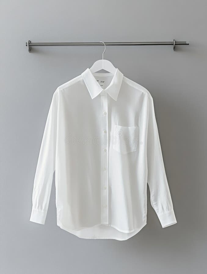 White Shirt on Clothes Rack Stock Image - Image of casual, shirt: 378336477