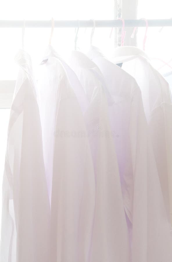 White Shirt on the Clothesline Stock Image - Image of white ...
