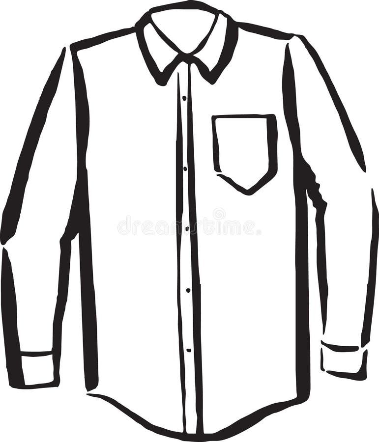 White Shirt, Hand Drawn, Vector Illustration Stock Vector ...