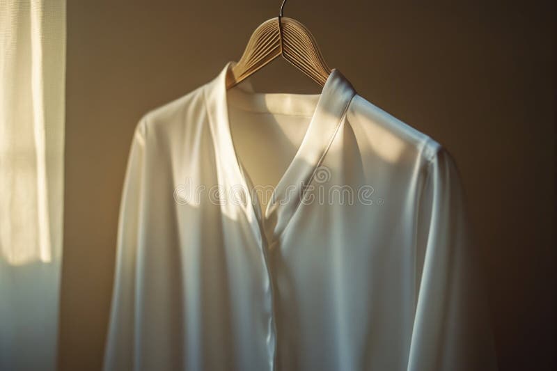 A White Shirt Hangs by the Window, Possibly Left There after Being ...