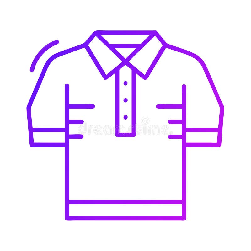 A White Shirt with a Purple Outline Stock Illustration - Illustration ...
