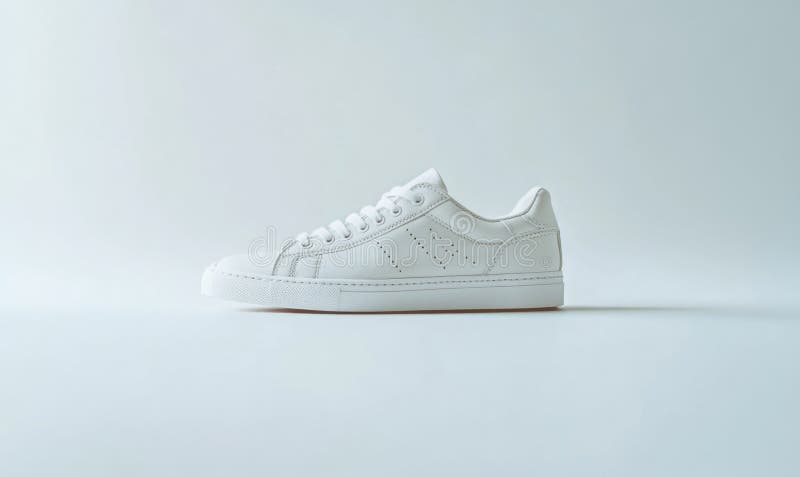 A White Shoe with a Black Sole Stock Illustration - Illustration of walk, style: 370648581