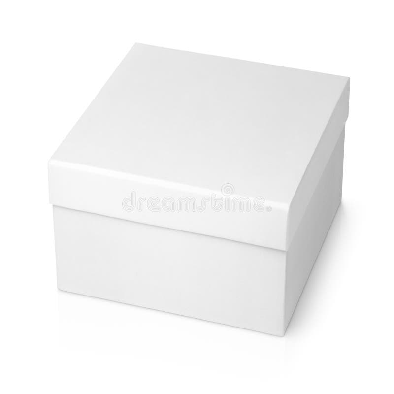 White shoe box on white stock photo. Image of cube, clean - 31576138