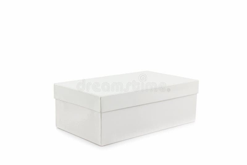 White Shoe Box on White Background. Stock Image - Image of design ...