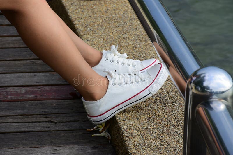 White shoe stock photo. Image of shoe, outdoor, life - 75704476