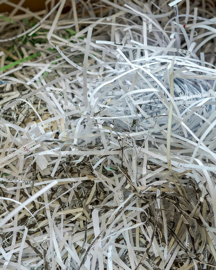 White Shredded Paper in a Cardboard Box Stock Image - Image of ...