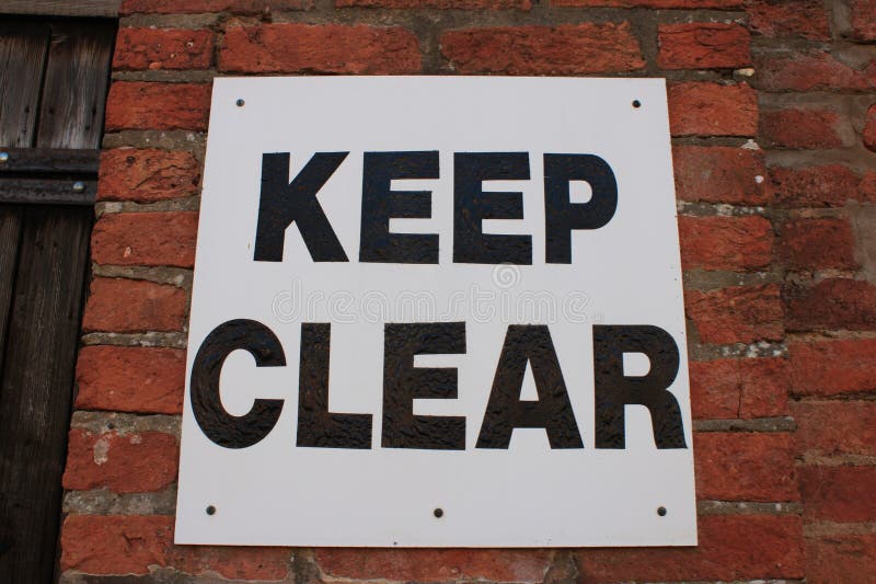 Keep Clear Signboard Stock Photos - Free & Royalty-Free Stock Photos ...
