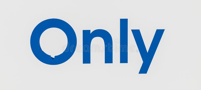 White only Sign with Blue Letters Stock Illustration - Illustration of ...