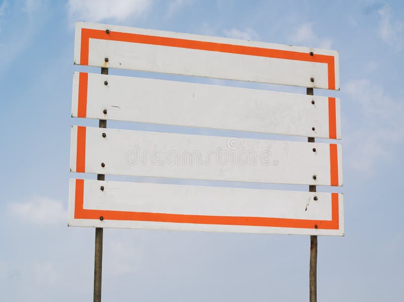 White Sign, Free Copy Space Stock Photo - Image of slab, label: 9706038