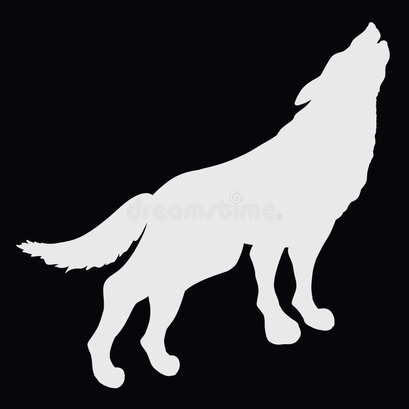 Howling Wolf Silhouette Stock Illustrations – 2,810 Howling Wolf ...