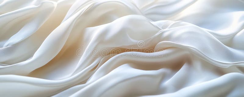 White Silk Fabric with Soft Folds Stock Photo - Image of texture, silky ...