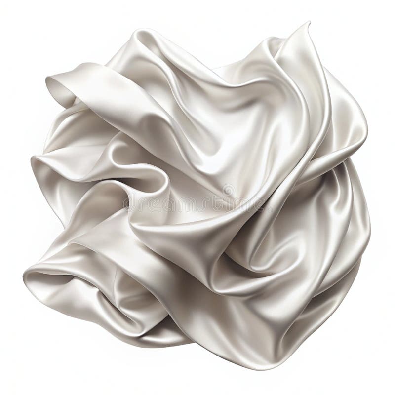 White Silk or Satin Cloth Waving Stock Illustration - Illustration of ...