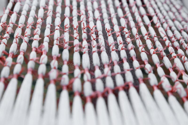 White Silk Thread Prepare for Tie-dyeing. Stock Image - Image of ...