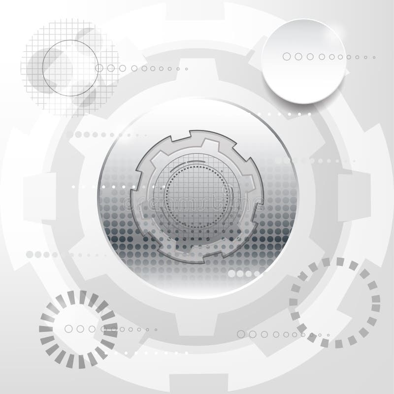 White and Silver Abstract Technology Sci Fi Concept Vector Background ...