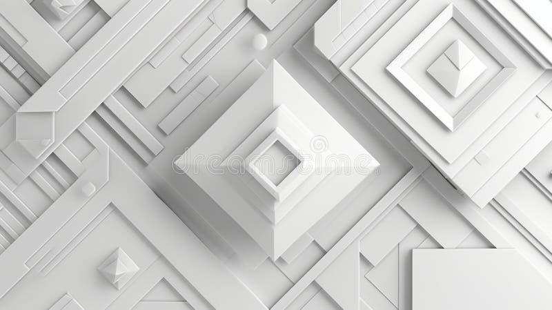 White Silver Geometric Universal Background. Generative AI Stock ...