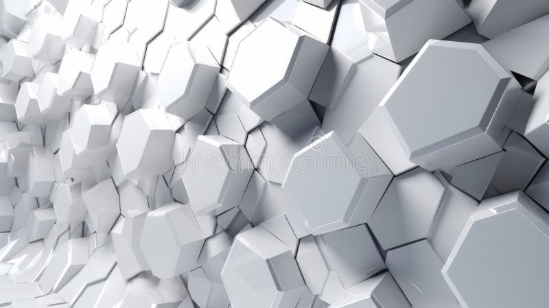 White Silver Geometric Universal Background. Generative AI Stock ...