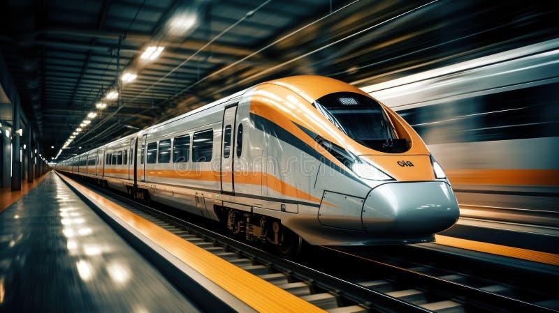 White and Silver Train on the Track, Stock Photo - Image of business ...
