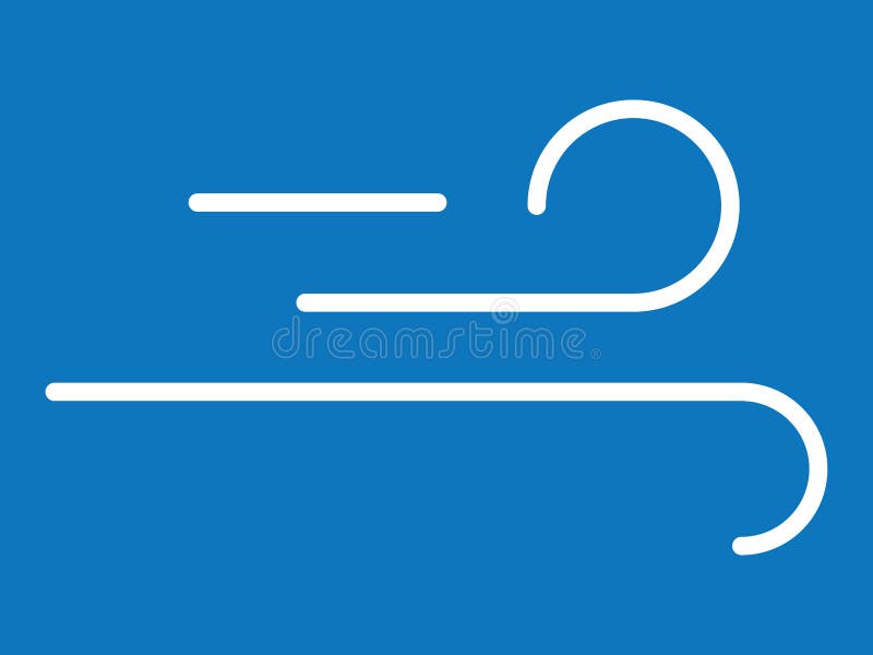 Wind Weather Icon stock vector. Illustration of colored - 181500251
