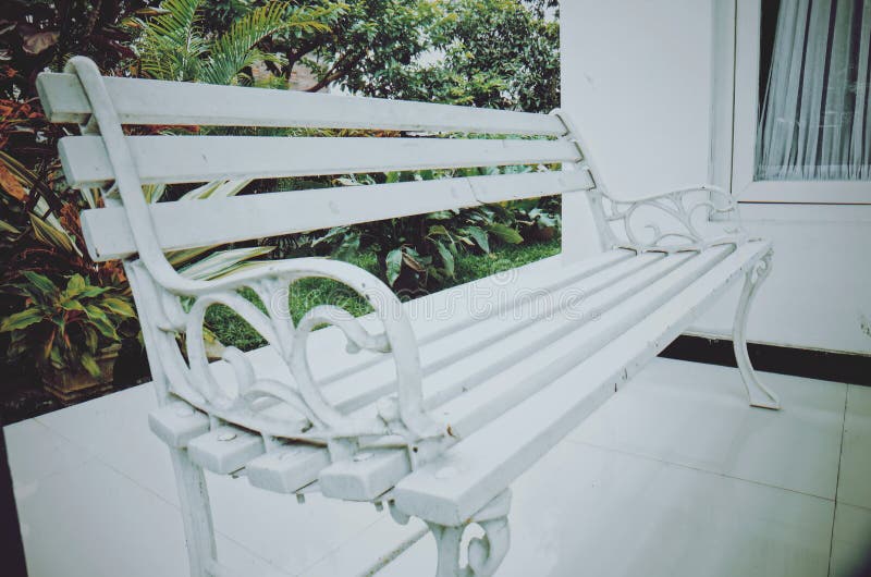 White Simple Minimalist Chair Looks Comfortable Stock Image - Image of ...