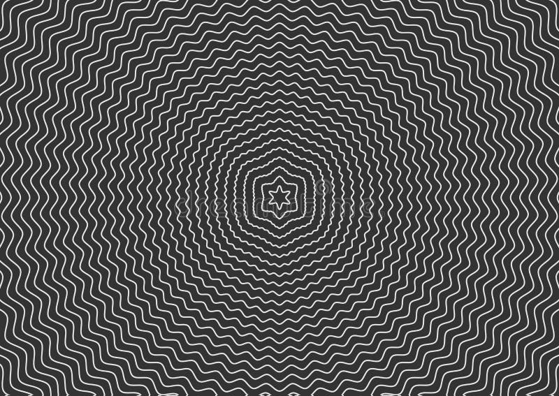 White Sinuous Lines on a Black Background. Vector Illustration for ...