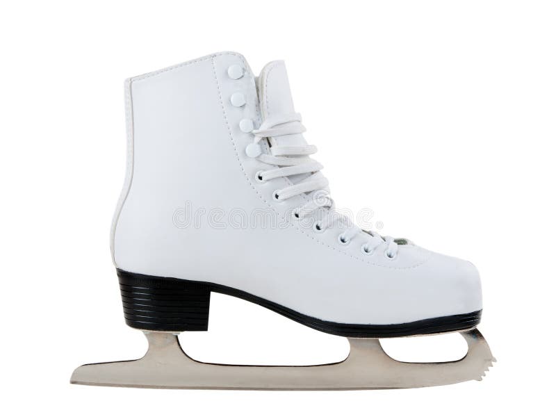 Pair of White Figure Skates Stock Photo - Image of close, hobby: 3436140