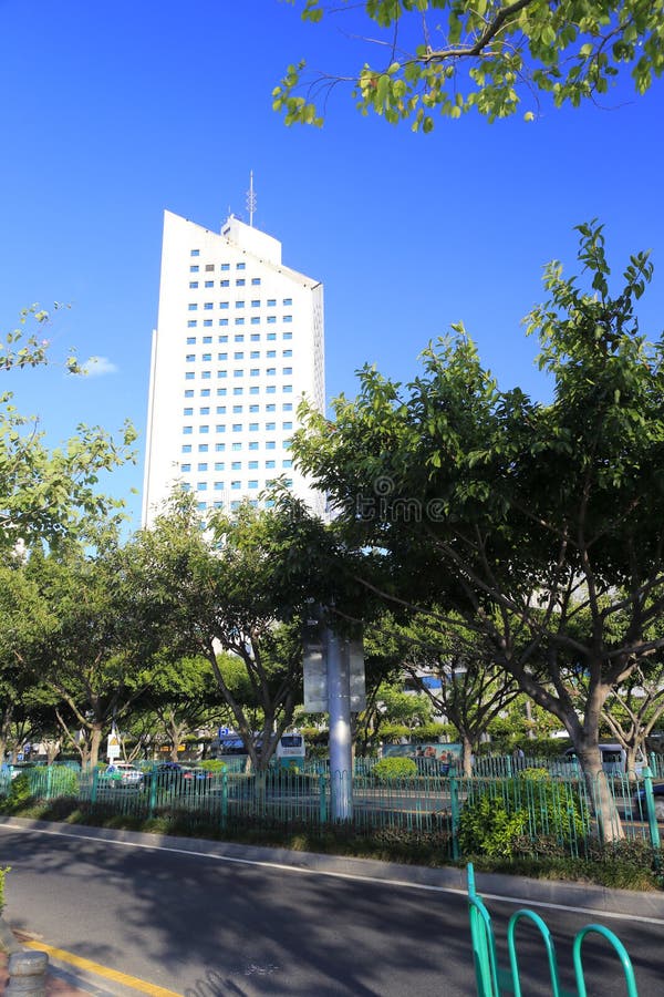 White skyscraper stock photo. Image of danubeisland - 118832488