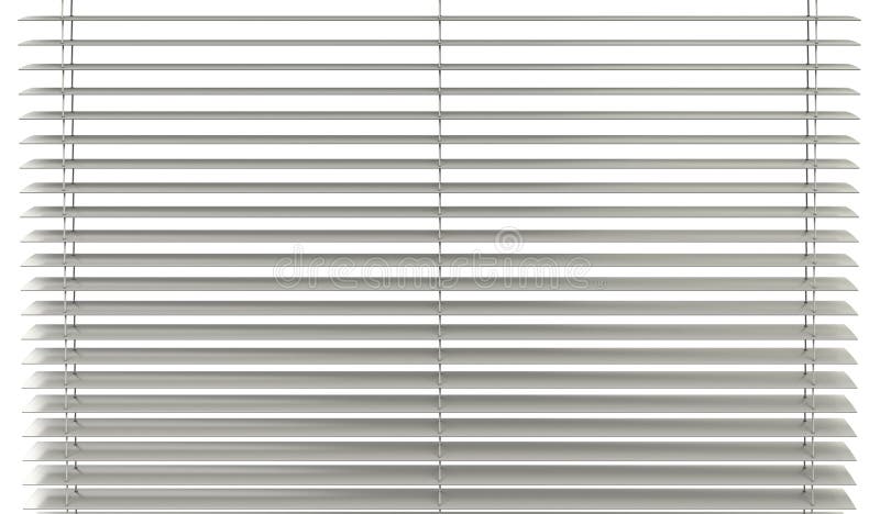 White Slats Window Blinds 3D Illustration Stock Illustration ...