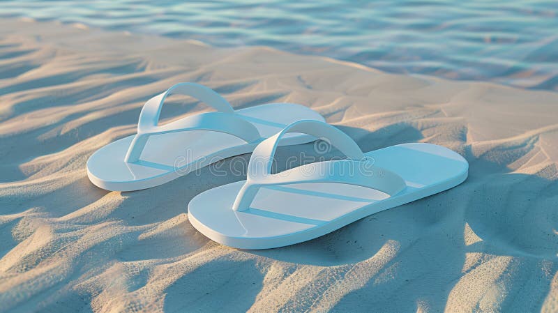 White Slippers Bring Good Luck during Summer Stock Photo - Image of ...
