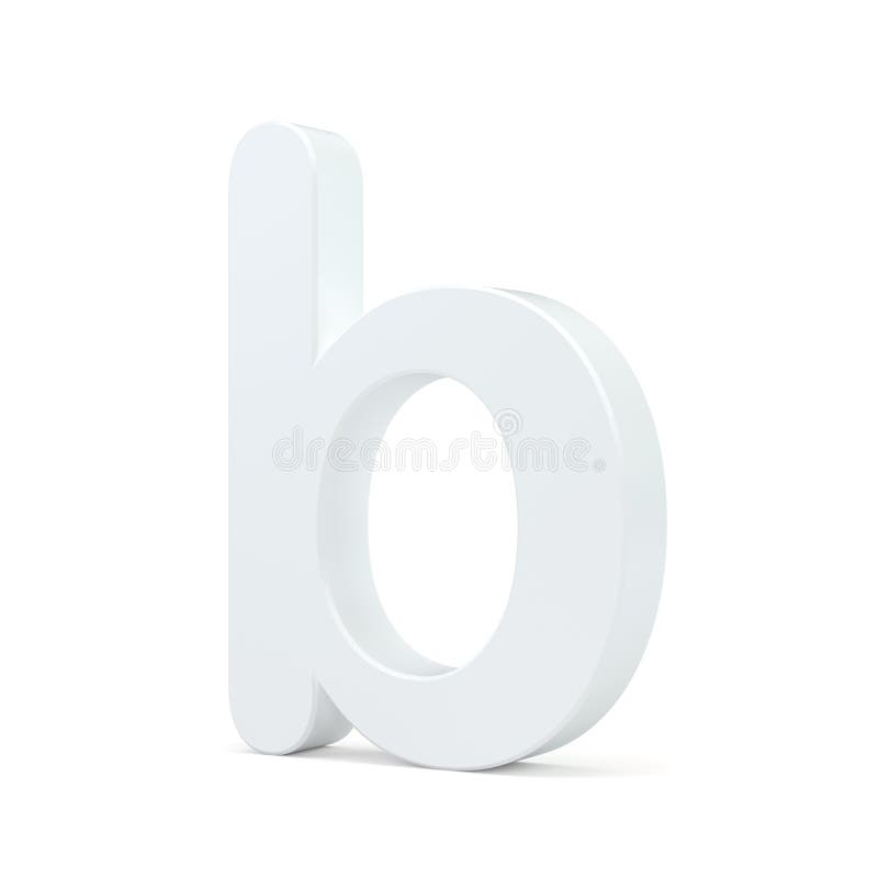 White Small Letter B Isolated on White Background. 3d Rendering Stock ...