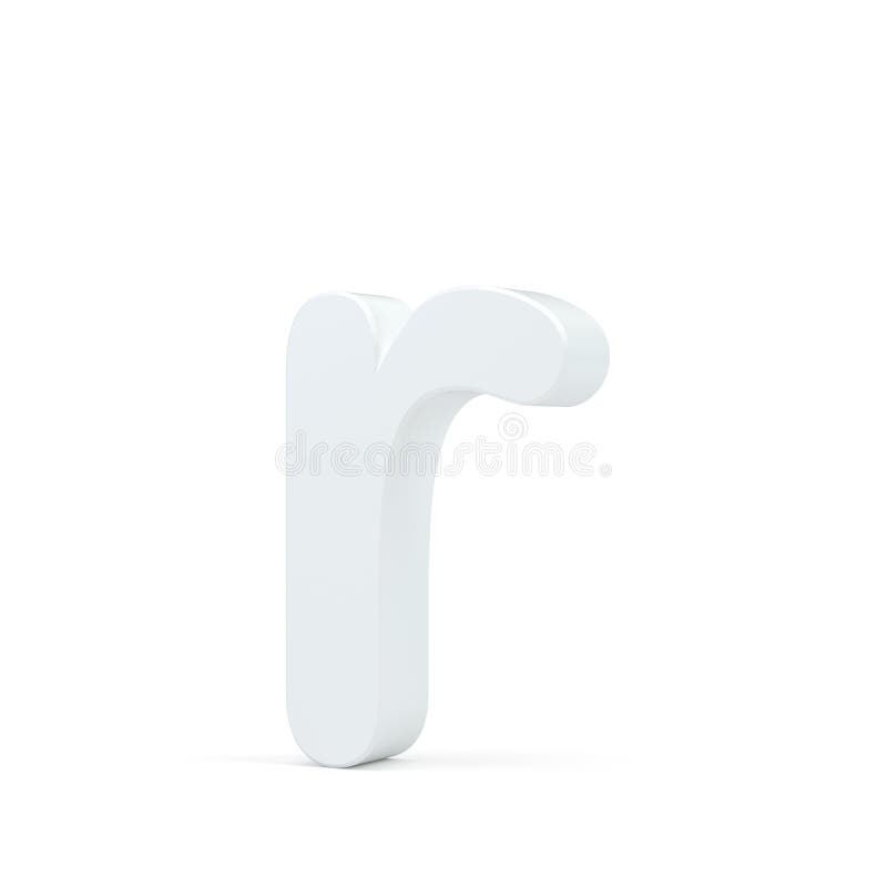 White Small Letter R Isolated on White Background. 3d Rendering Stock ...