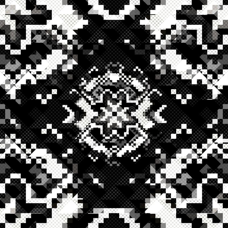 White Small Polygons on a Black Background Vector Illustration Stock ...