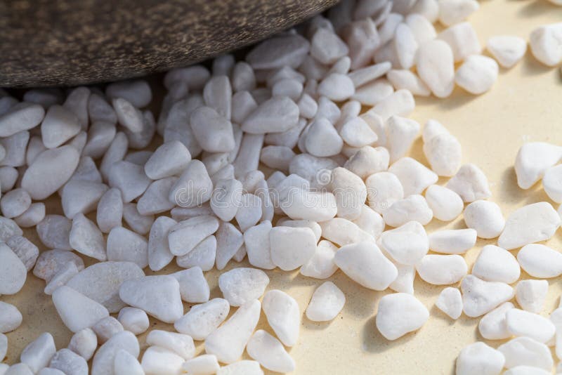 White Small Stones Background, White Pebbles Stone Texture and ...