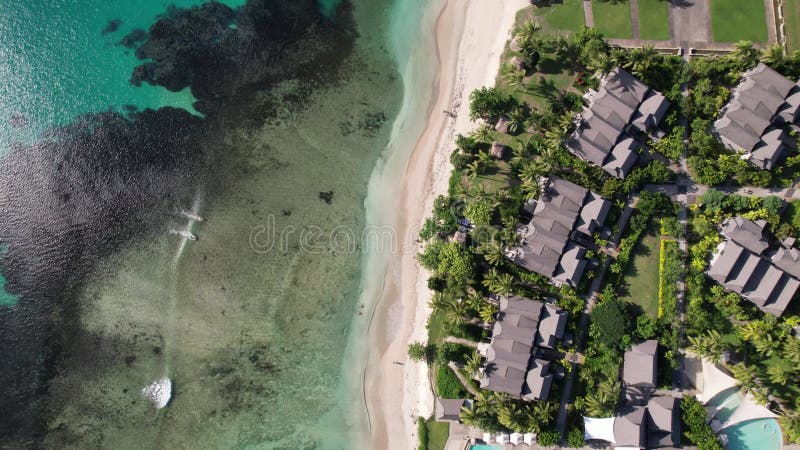 White Small Tropical Island Near the Ocean Stock Footage - Video of ...