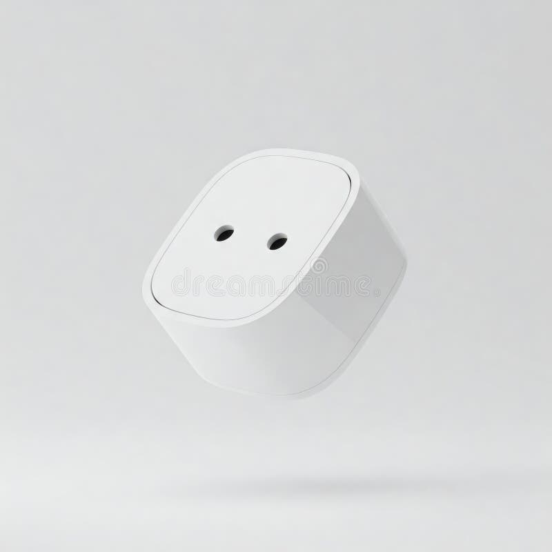 White smart home plug stock image. Illustration of electronics - 379775711