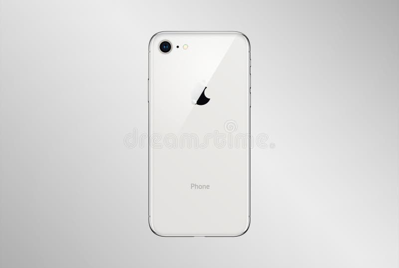 White Smart Phone Back Side Mockup with Highlight. Vector Stock Vector ...