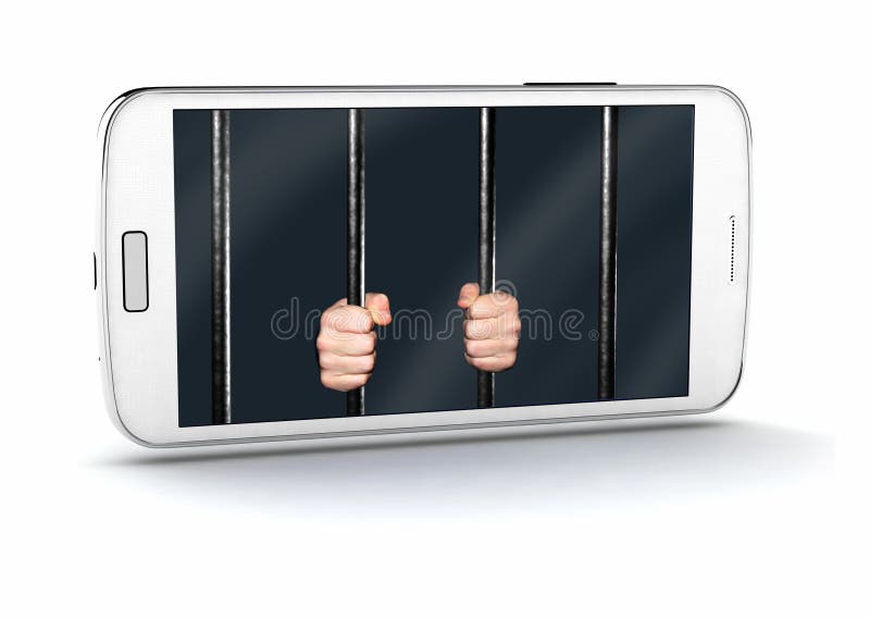 3D thief behind bars stock illustration. Illustration of abstract ...