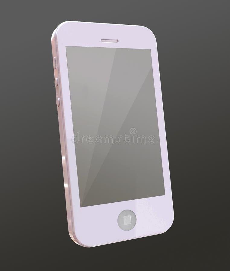 White Smart Phone Screen and Contour Stock Image - Image of black ...