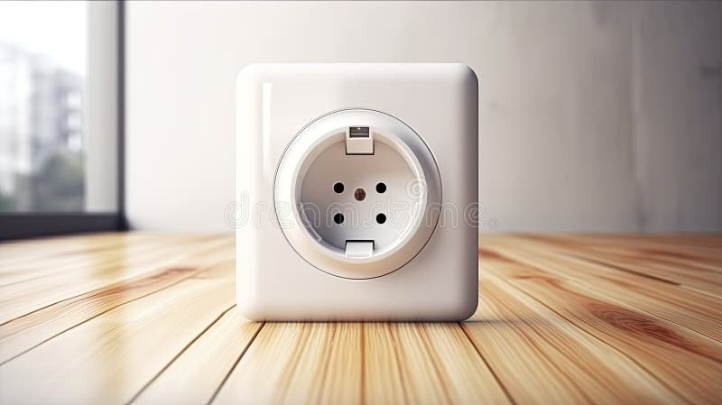 Smart Socket in Modern Room, AI Generated Stock Illustration ...